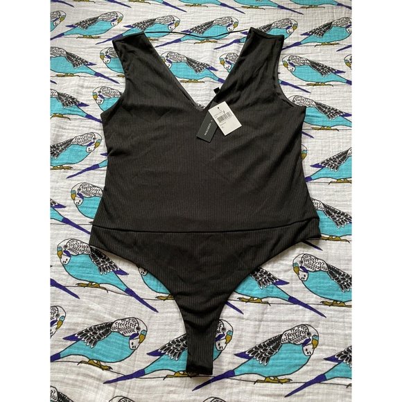 AFRM | Tops | New Afrm X Nordstrom One Piece Robbed Black Bodysuit ...